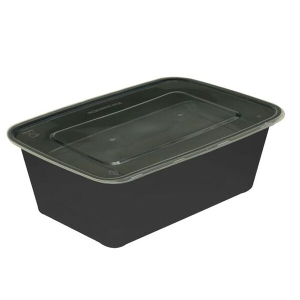 Black Rectangular Plastic Container